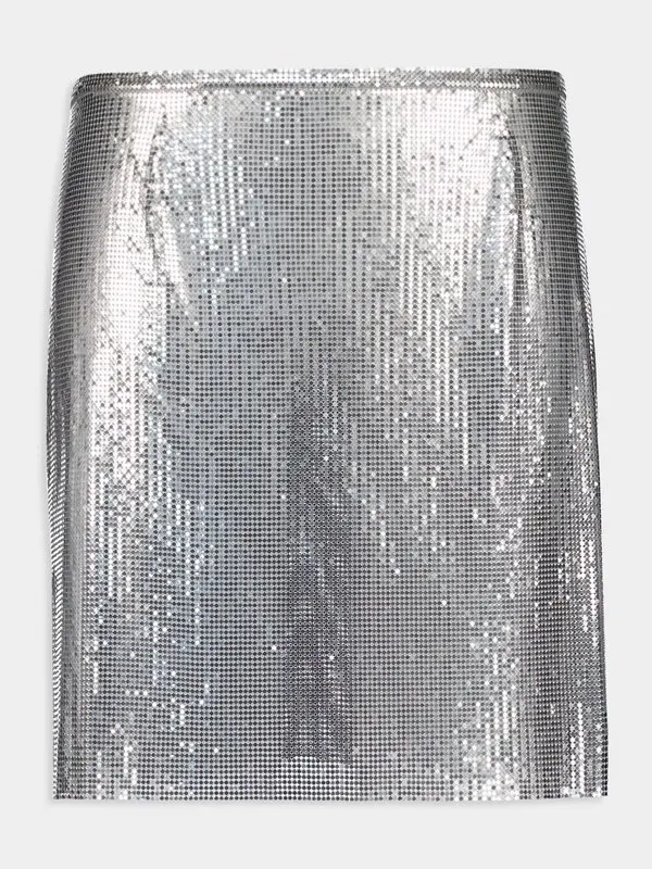 Rabanne Mini Skirt - Silver