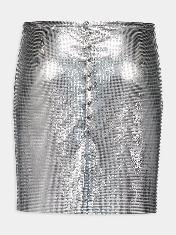 Rabanne Mini Skirt - Silver