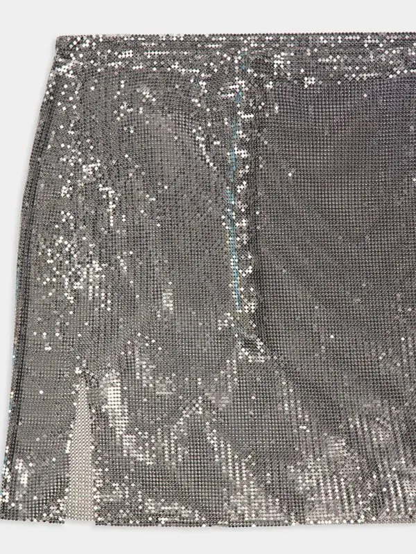 Rabanne Mini Skirt - Silver