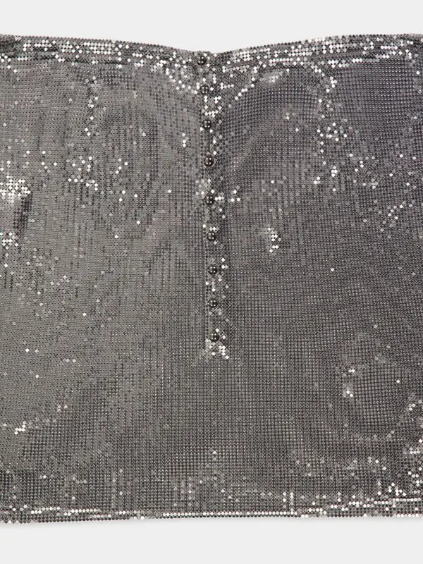 Rabanne Mini Skirt - Silver
