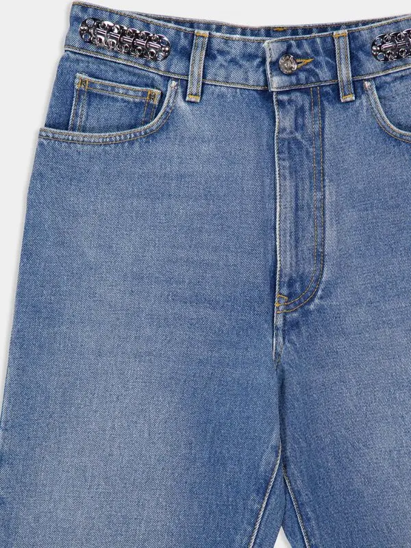 Rabanne High-waist Straight Jeans - Blue