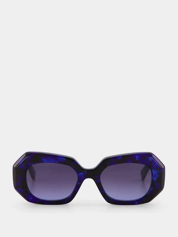 EMMANUELLE KHANH Gradient Night Dixie Sunglasses - Blue