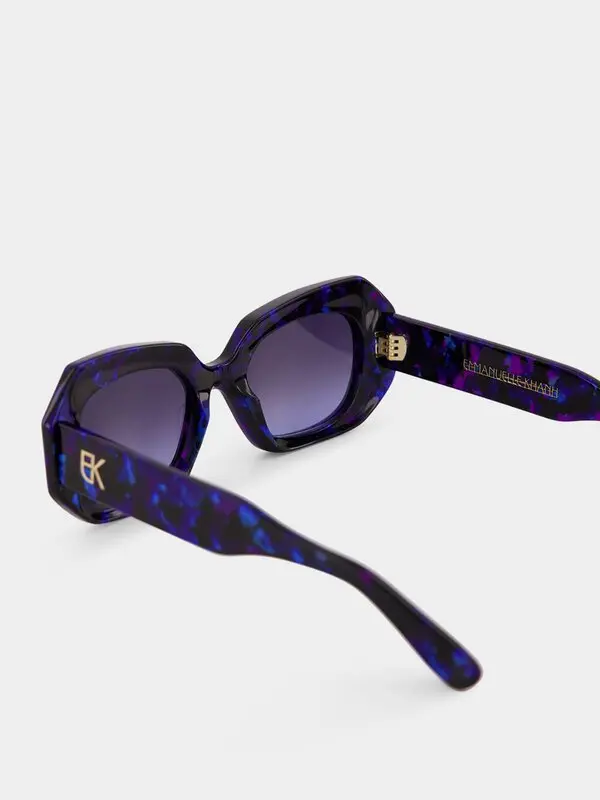 EMMANUELLE KHANH Gradient Night Dixie Sunglasses - Blue