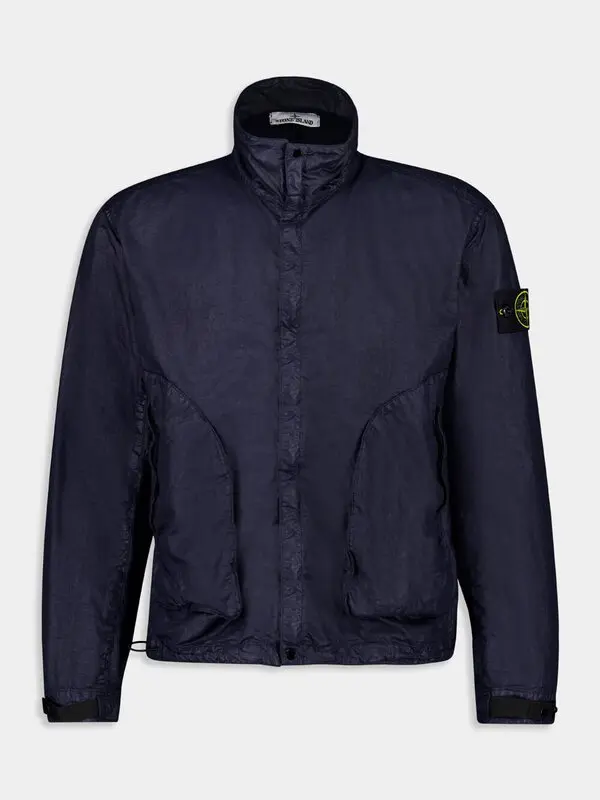 Stone Island High-neck Nylon Jacket - Blue