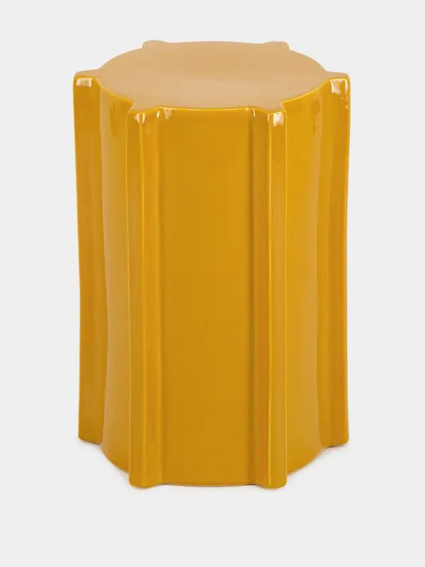 SERAX Ochre Glazed Pawn Side Table - Yellow