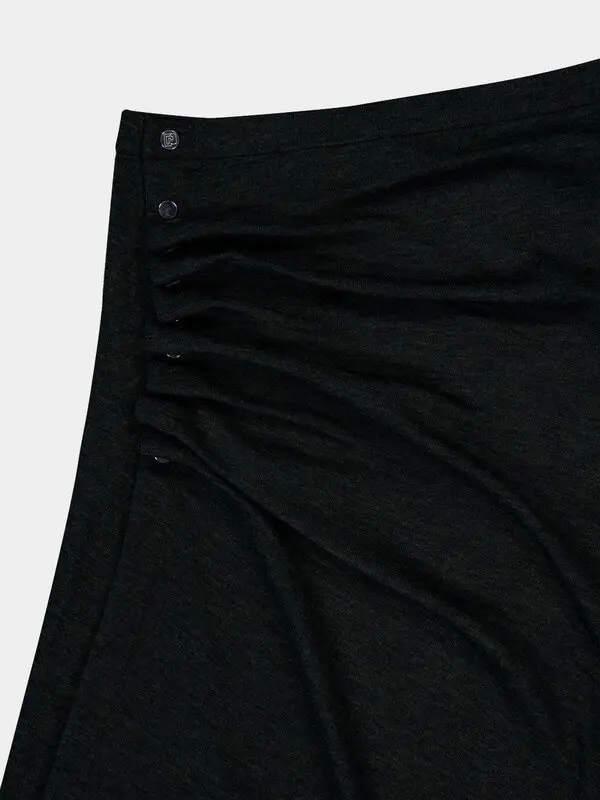 Rabanne Wrap Asymmetric Midi Skirt