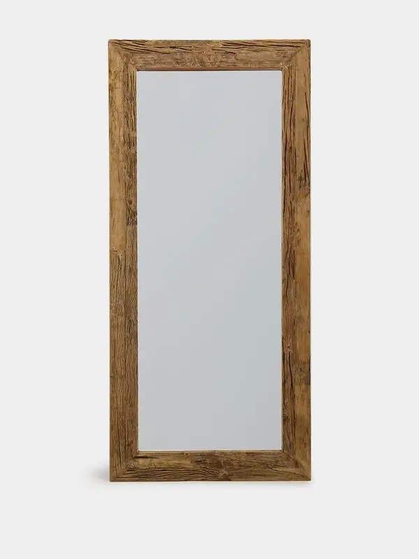 HOUSE DOCTOR Rustic Wood-framed Mirror - Beige