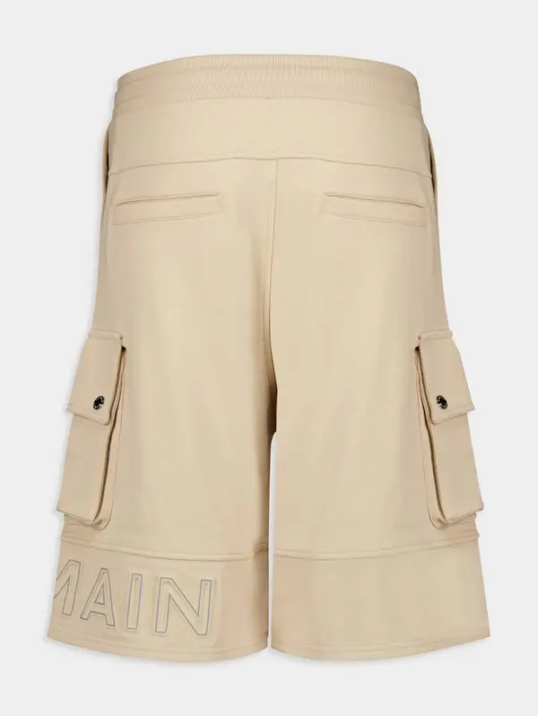 Balmain Logo-print Cotton Cargo Shorts