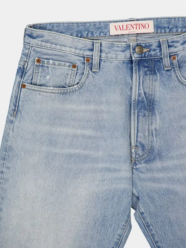 Valentino Garavani Light Regular Fit Denim Jeans - Blue