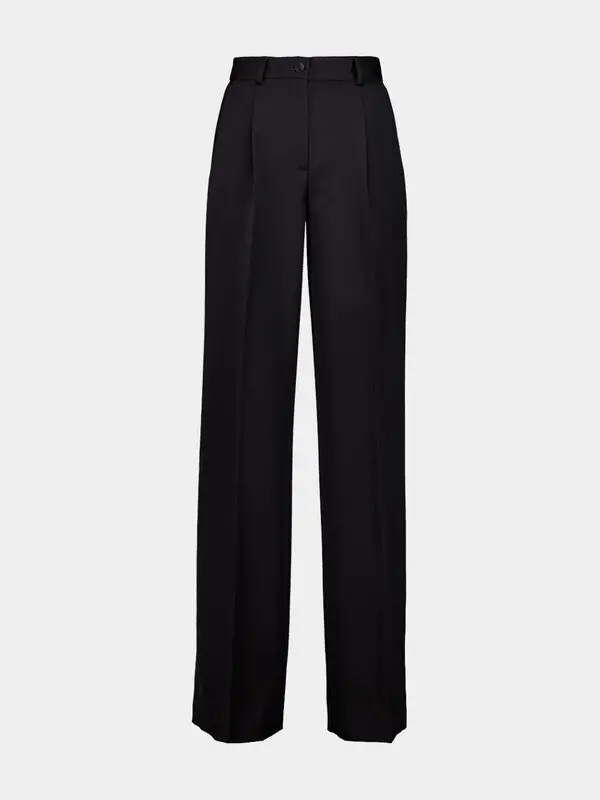 Dolce & Gabbana Flared Virgin Wool Tuxedo Pants