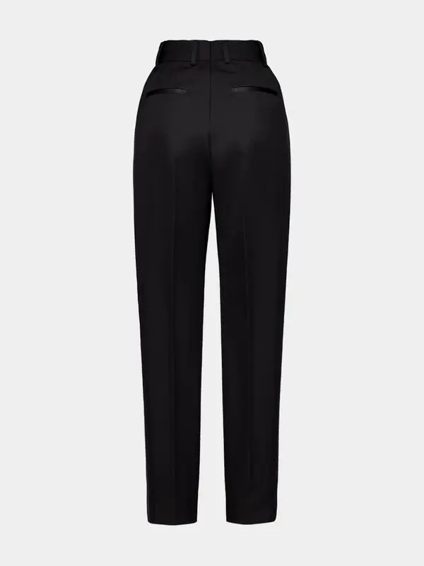 Dolce & Gabbana Tailored Wool Gabardine Tuxedo Pants