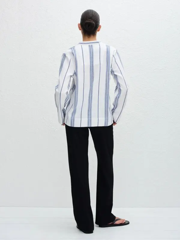 Matteau Porto Stripe Fisherman Popover Shirt