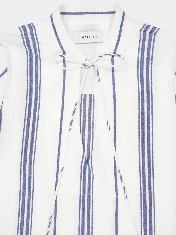 Matteau Porto Stripe Fisherman Popover Shirt