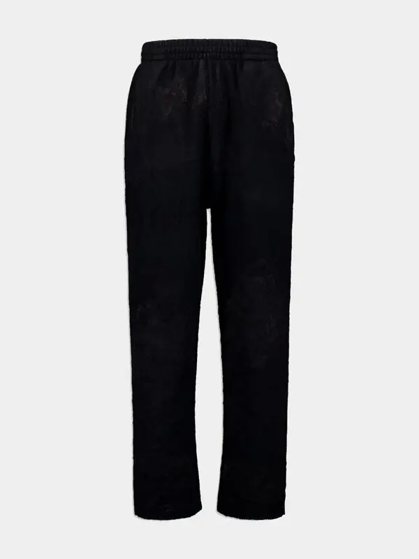 Balenciaga Crinkle-effect Trousers - Black