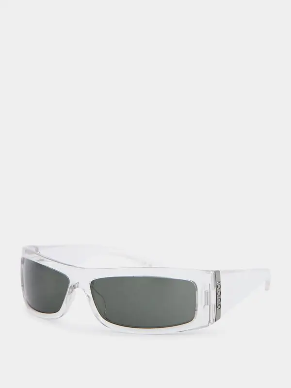Gucci Rectangular Frame Sunglasses - Silver