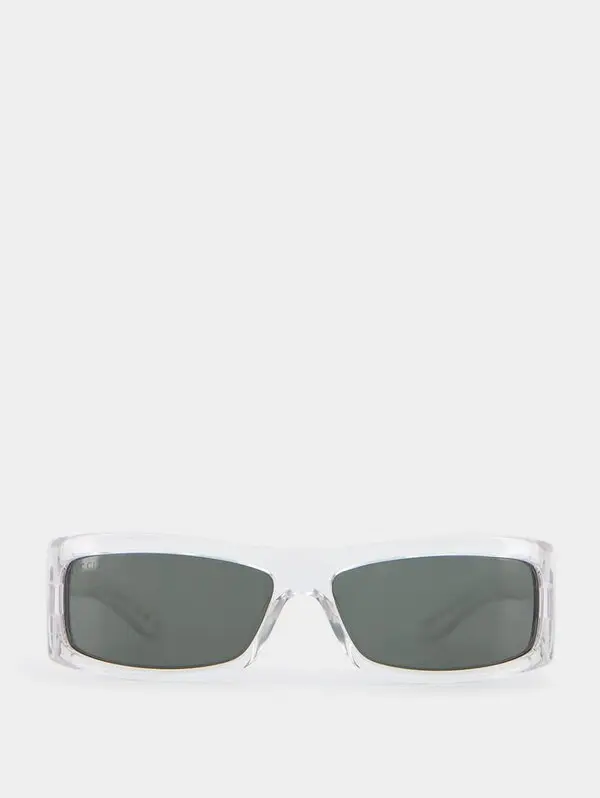 Gucci Rectangular Frame Sunglasses - Silver