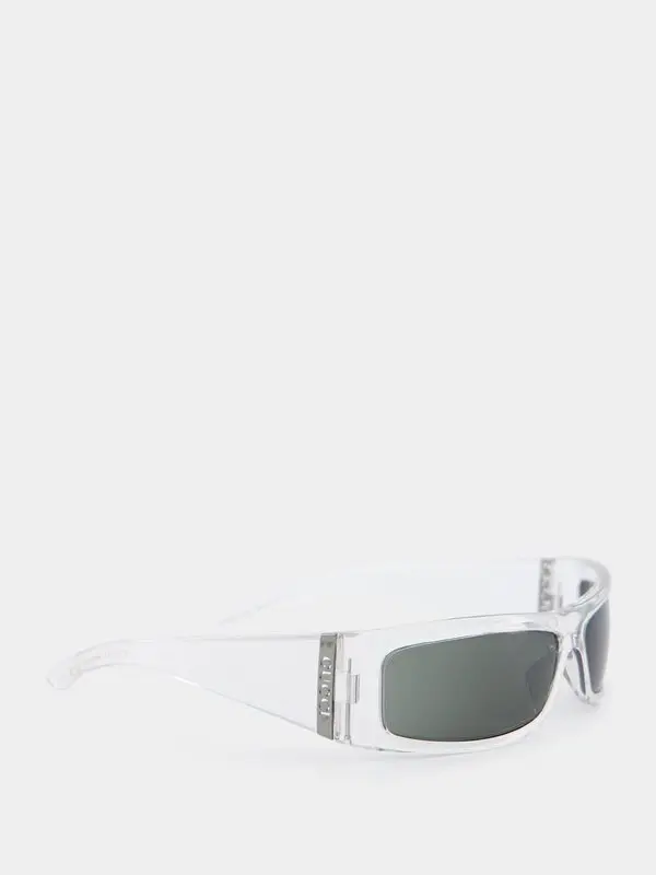 Gucci Rectangular Frame Sunglasses - Silver