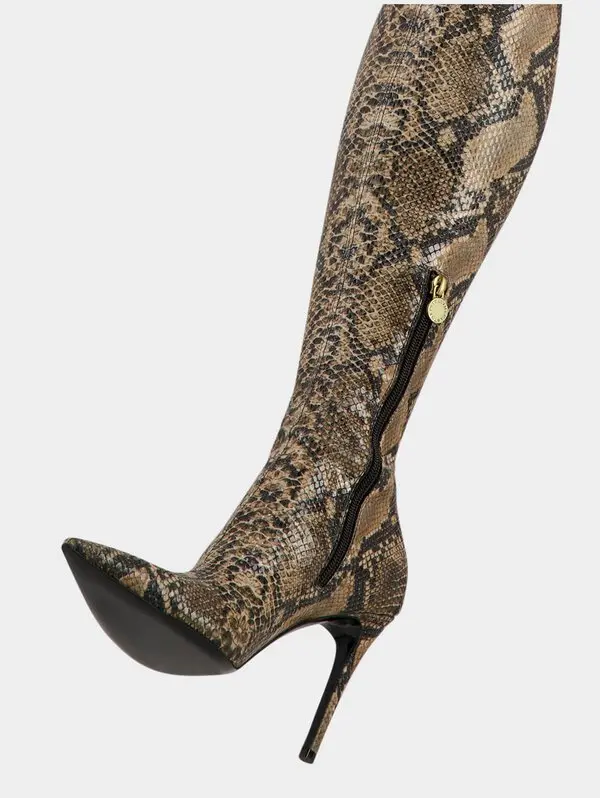 Stella McCartney Stella Iconic Python-print Over-the-knee Boots