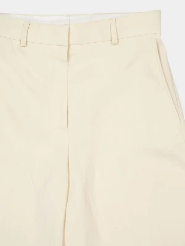Stella McCartney Linen Viscose Culotte Shorts - Cream