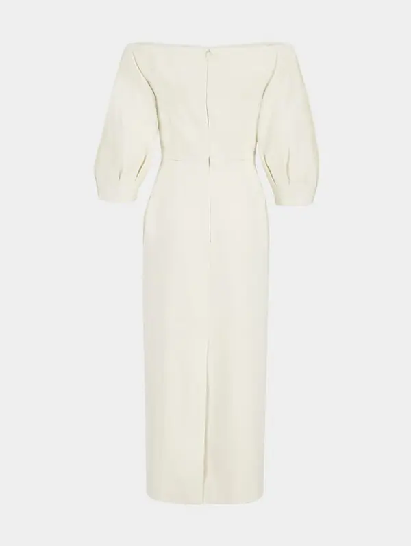 Gabriela Hearst Majano Linen Midi Dress - Cream