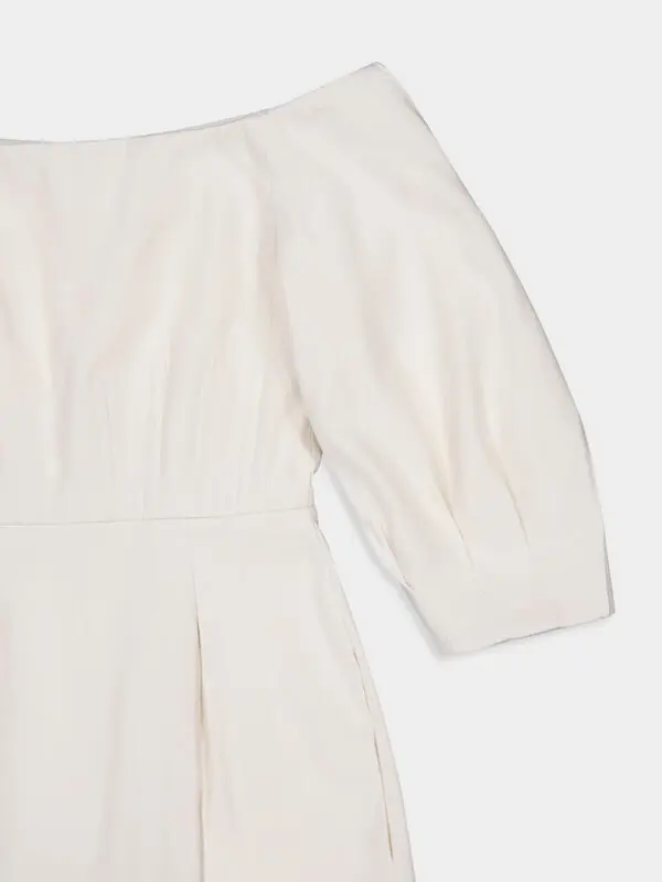 Gabriela Hearst Majano Linen Midi Dress - Cream