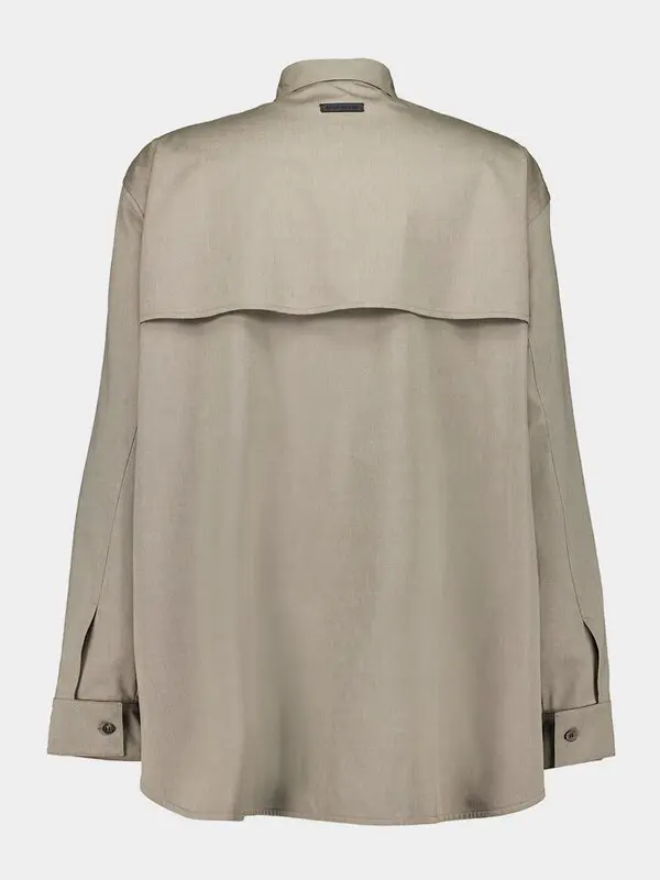 Fear Of God Khaki Oxford Vented Button-up Shirt - Green