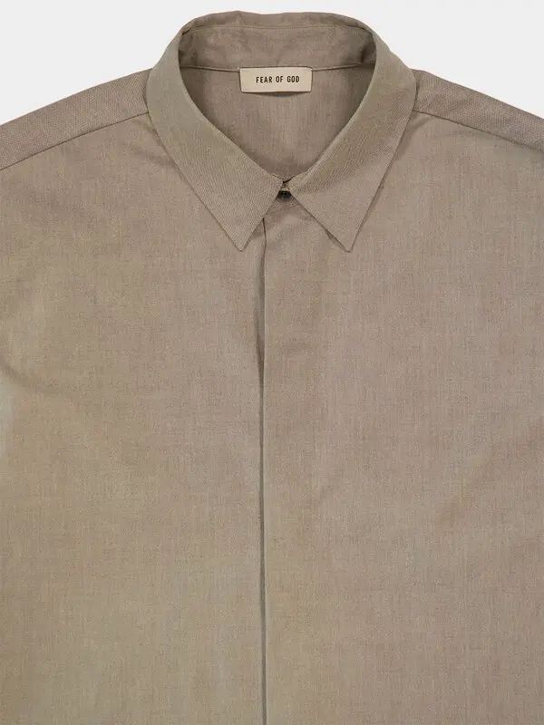 Fear Of God Khaki Oxford Vented Button-up Shirt - Green