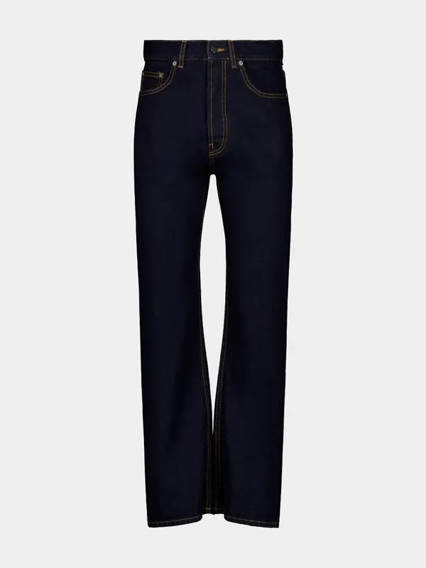 Palm Angels Logo-embroidered Denim Jeans - Blue