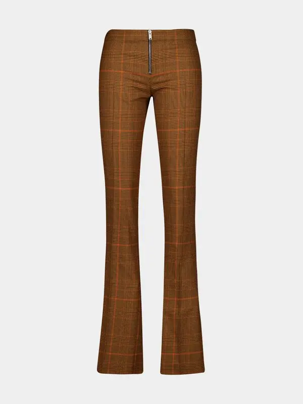 Stella McCartney Prince Of Wales Check Slim Fit Wool Trousers