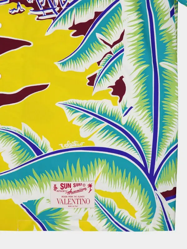 Valentino Garavani Surf Rider-print Short-sleeve Shirt - Multicolour
