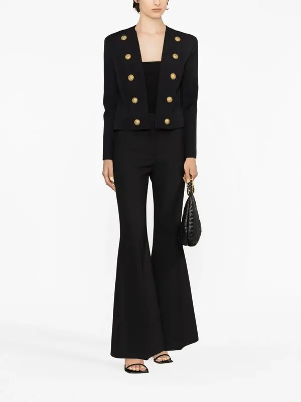 Balmain Fitted Wool Jacket - Black
