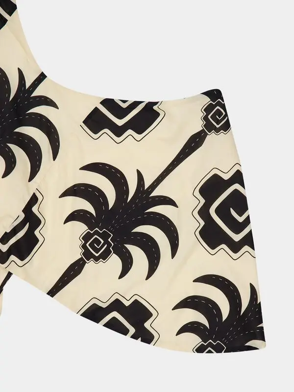 Johanna Ortiz Imagery Palm Print Halterneck Top - Multicolour