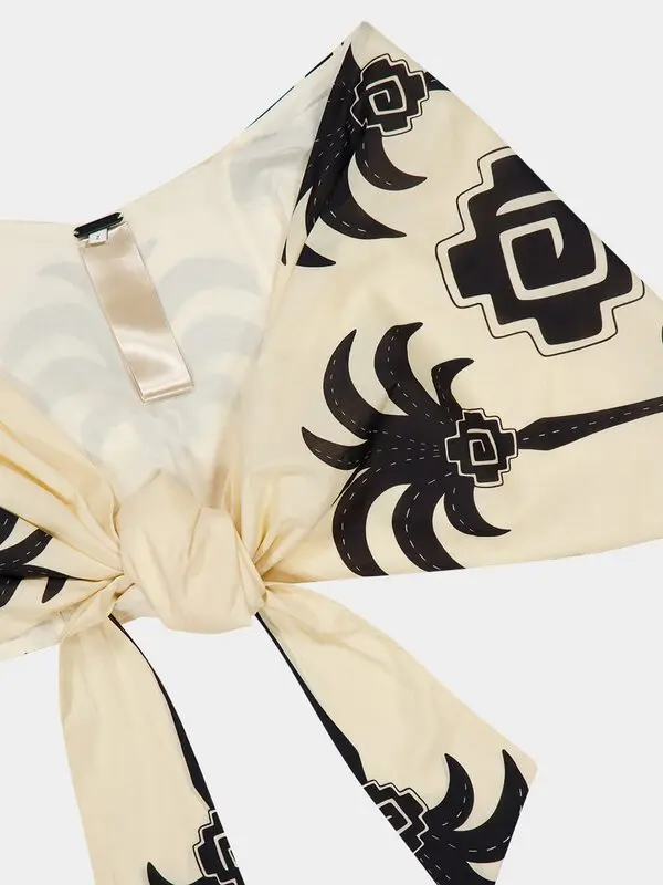 Johanna Ortiz Imagery Palm Print Halterneck Top - Multicolour