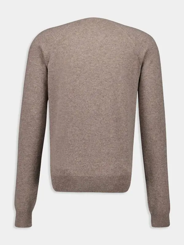 Saint Laurent Cassandre Cashmere Sweater - Grey