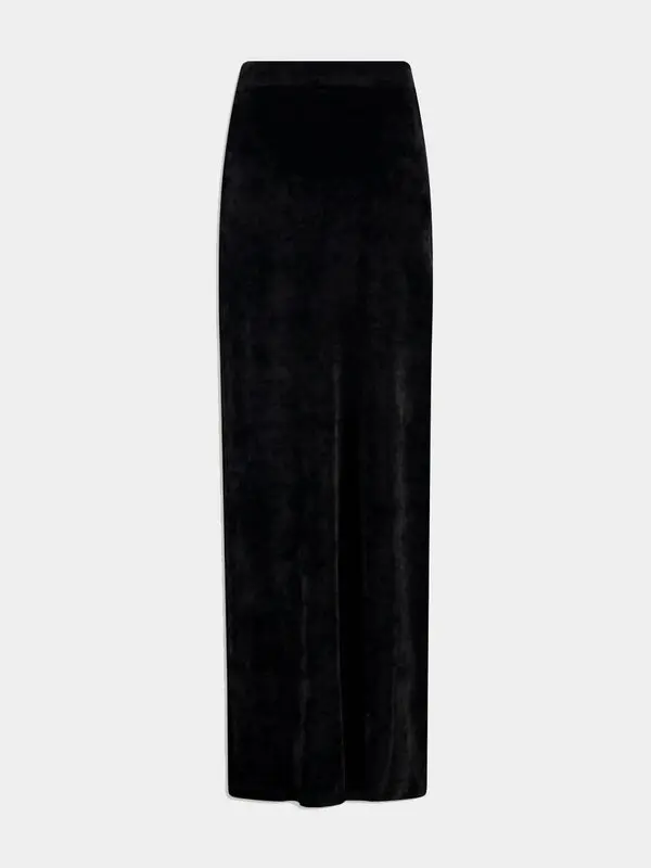Balenciaga Velvet Maxi Skirt