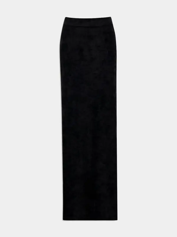 Balenciaga Velvet Maxi Skirt - Black