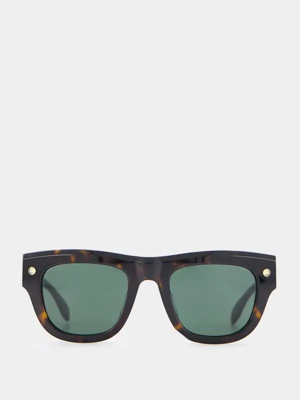 Alexander McQueen Tinted Tortoiseshell Sunglasses - Blue