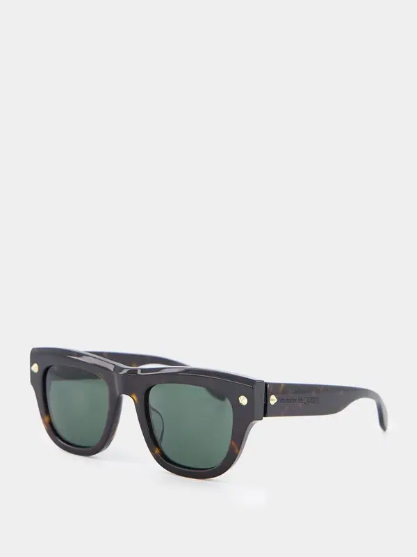 Alexander McQueen Tinted Tortoiseshell Sunglasses - Blue