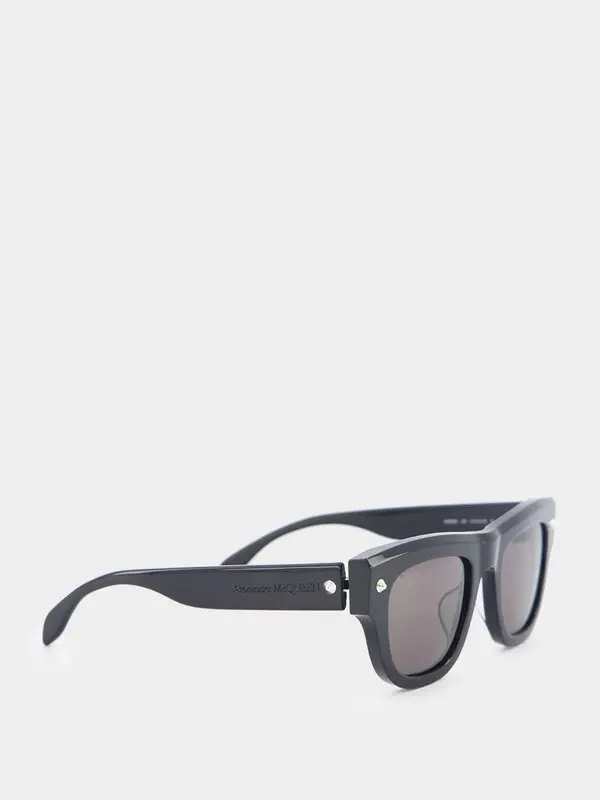 Alexander McQueen Tinted Square-frame Sunglasses - Black