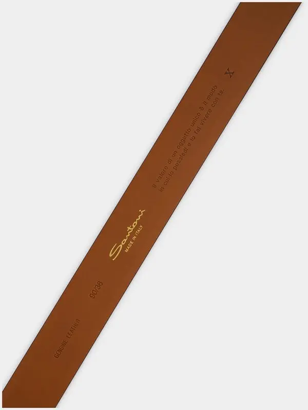 Santoni Buckle Leather Belt
