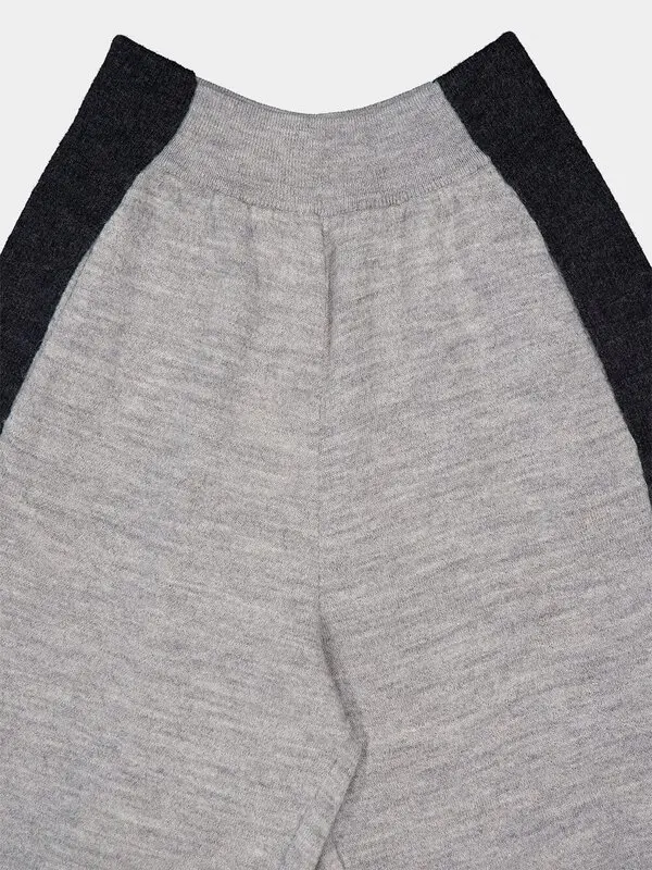 Stella McCartney Colour-blocked Knit Trousers - Grey