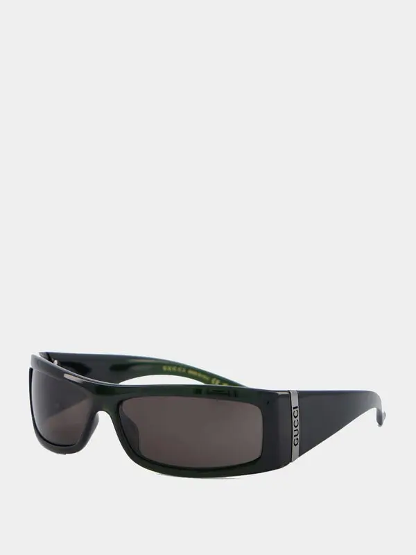 Gucci Rectangular Frame Sunglasses - Green