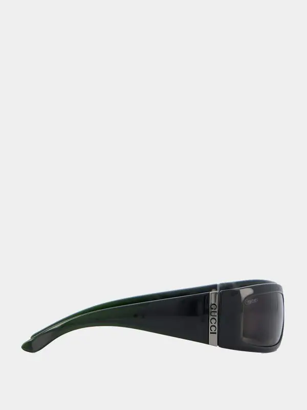 Gucci Rectangular Frame Sunglasses - Green