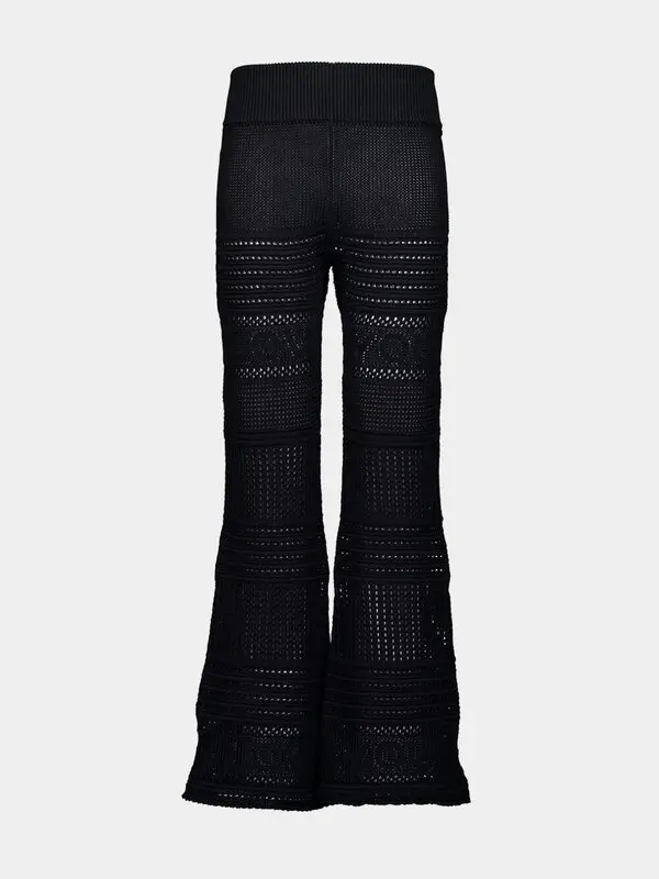 Stella McCartney Knit Flared Trousers - Black
