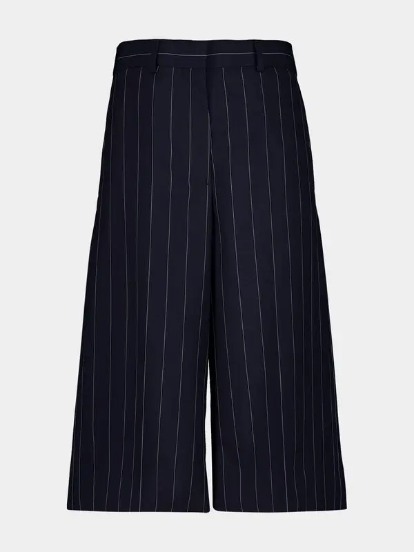 Stella McCartney Tailored Pinstripe Wool Shorts - Blue