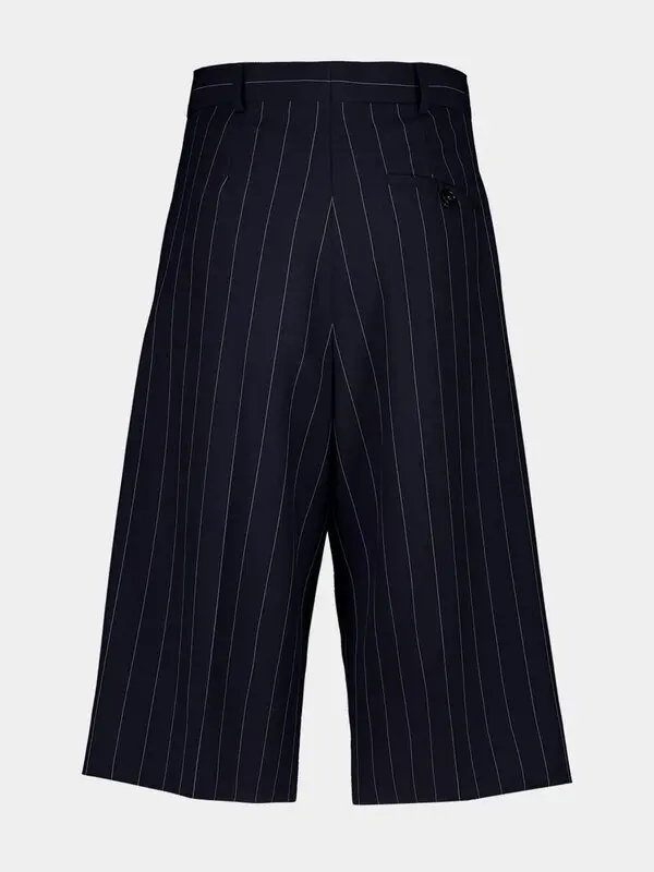 Stella McCartney Tailored Pinstripe Wool Shorts - Blue