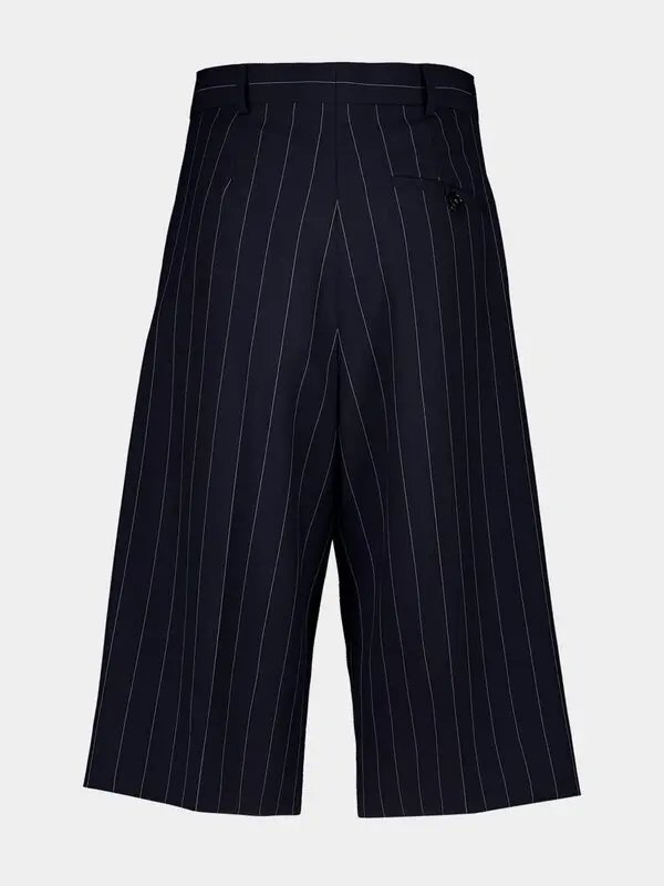 Stella McCartney Tailored Pinstripe Wool Shorts - Blue