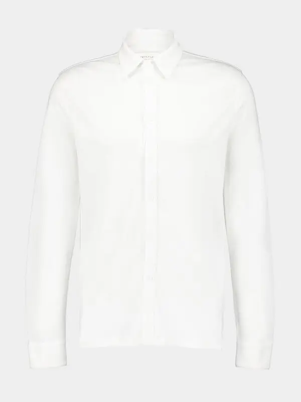 Majestic Filatures Organic Cotton Linen Long-sleeved Shirt - White