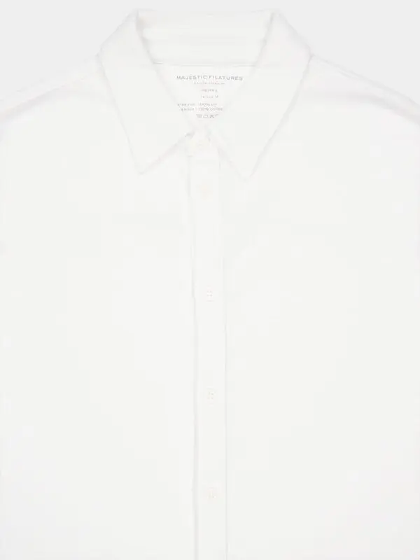 Majestic Filatures Organic Cotton Linen Long-sleeved Shirt - White