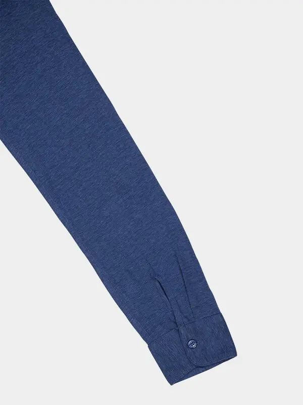 Majestic Filatures Taormina Long-sleeved Linen Shirt - Blue